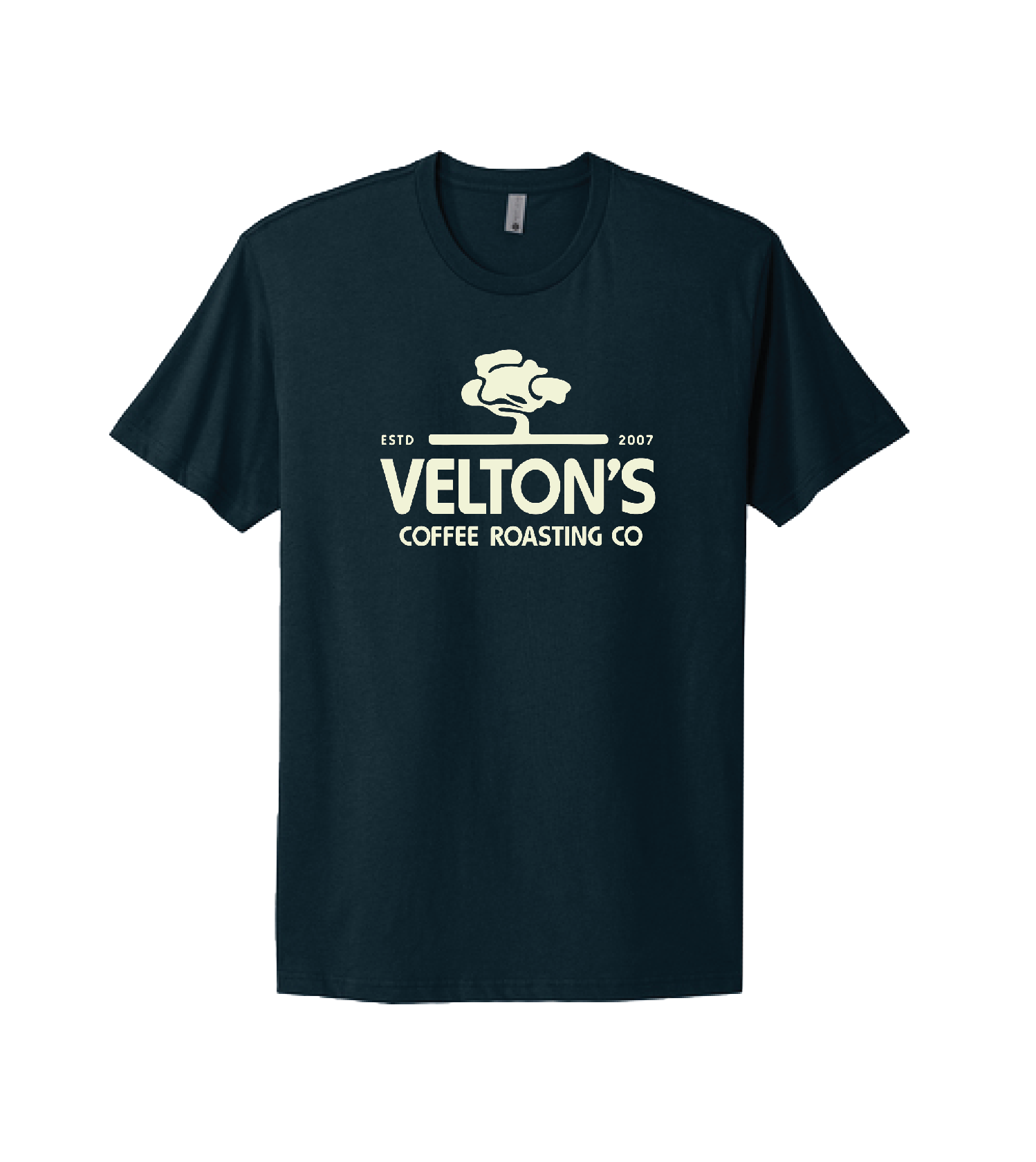 Velton's Short Sleeve Tee - Blue – Velton's Coffee